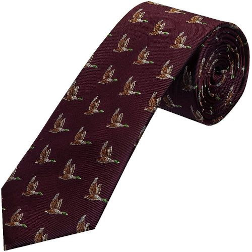 Burgundy | Flying Duck | Silk | Classic | Men's | Tie