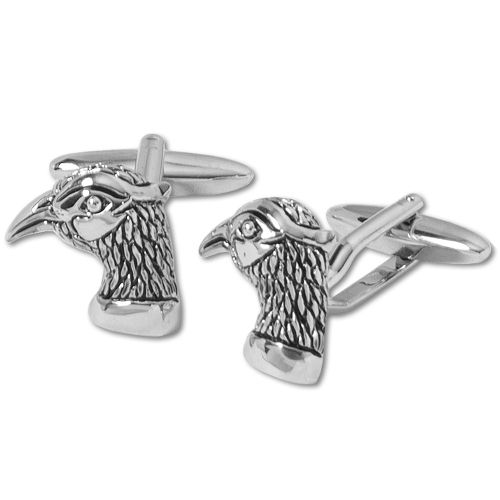 Silver | Bird Head | Novelty | Men's | Cufflinks