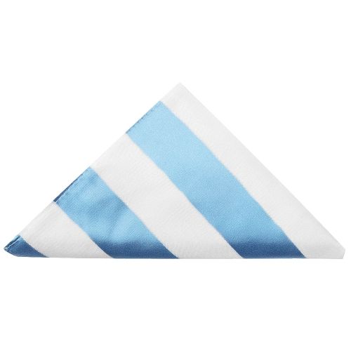 Sky Blue and White | Striped | Pocket Square