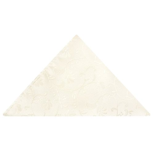 Ivory | Floral | Satin | Pocket Square