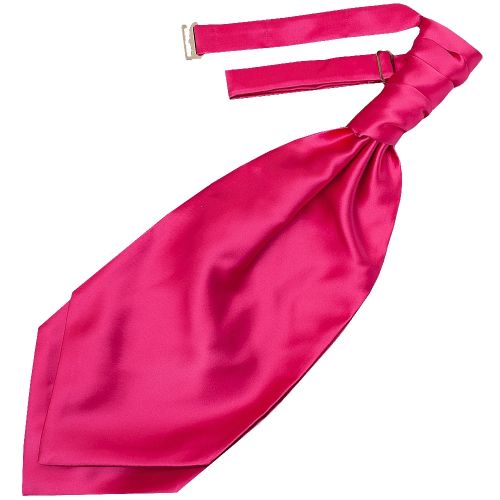 Cerise Pink Satin Mens Cravat Tie | Mens Cravat Tie | Wedding prom Tie