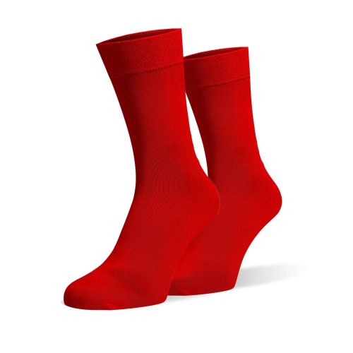 Plain Red Cotton Socks - Free Delivery