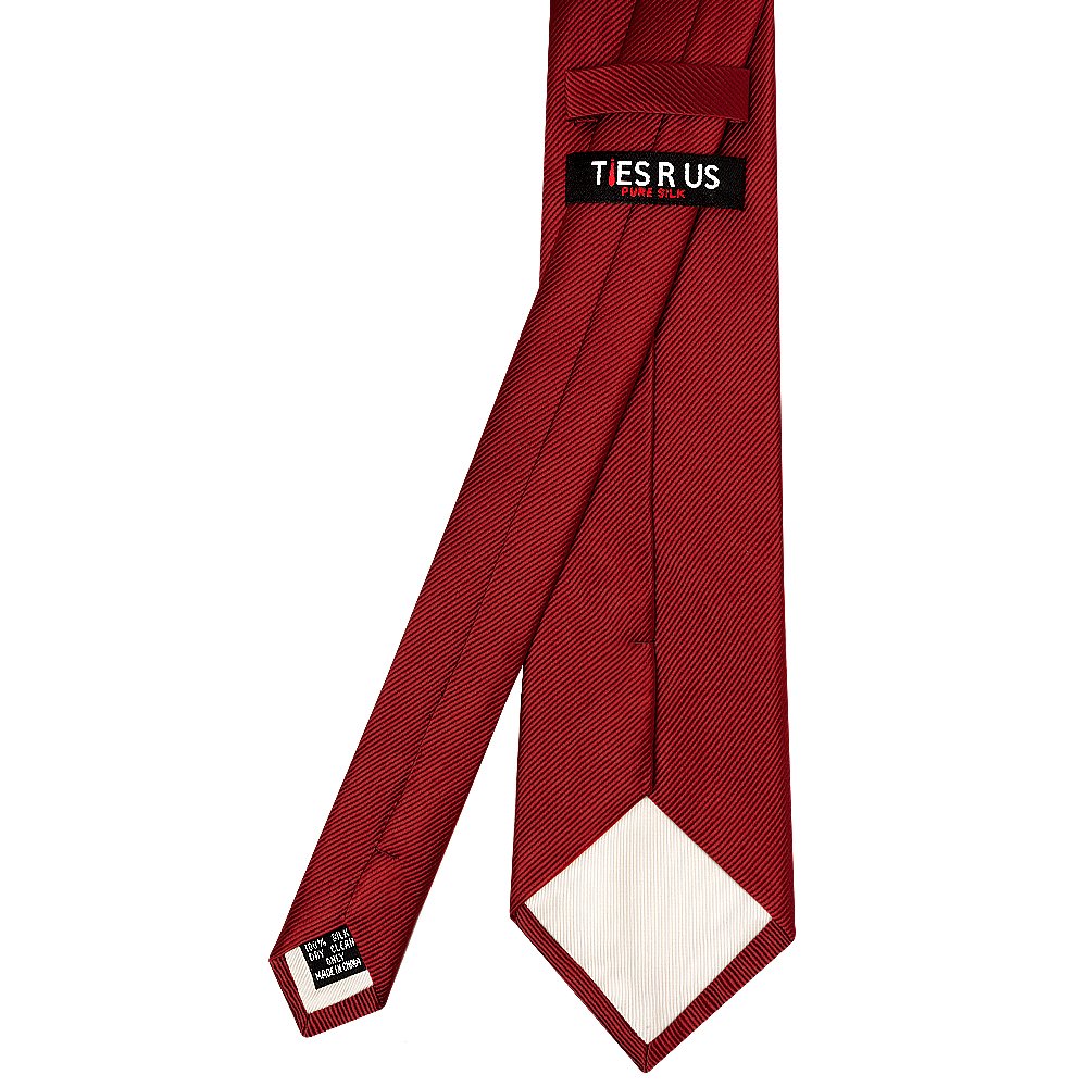 Red | Twill | Silk | Classic Tie | Free Delivery