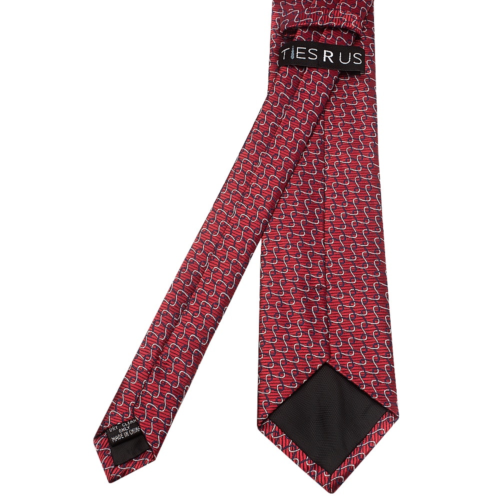 Men's Red Swirl Slim Tie - Free Delivery