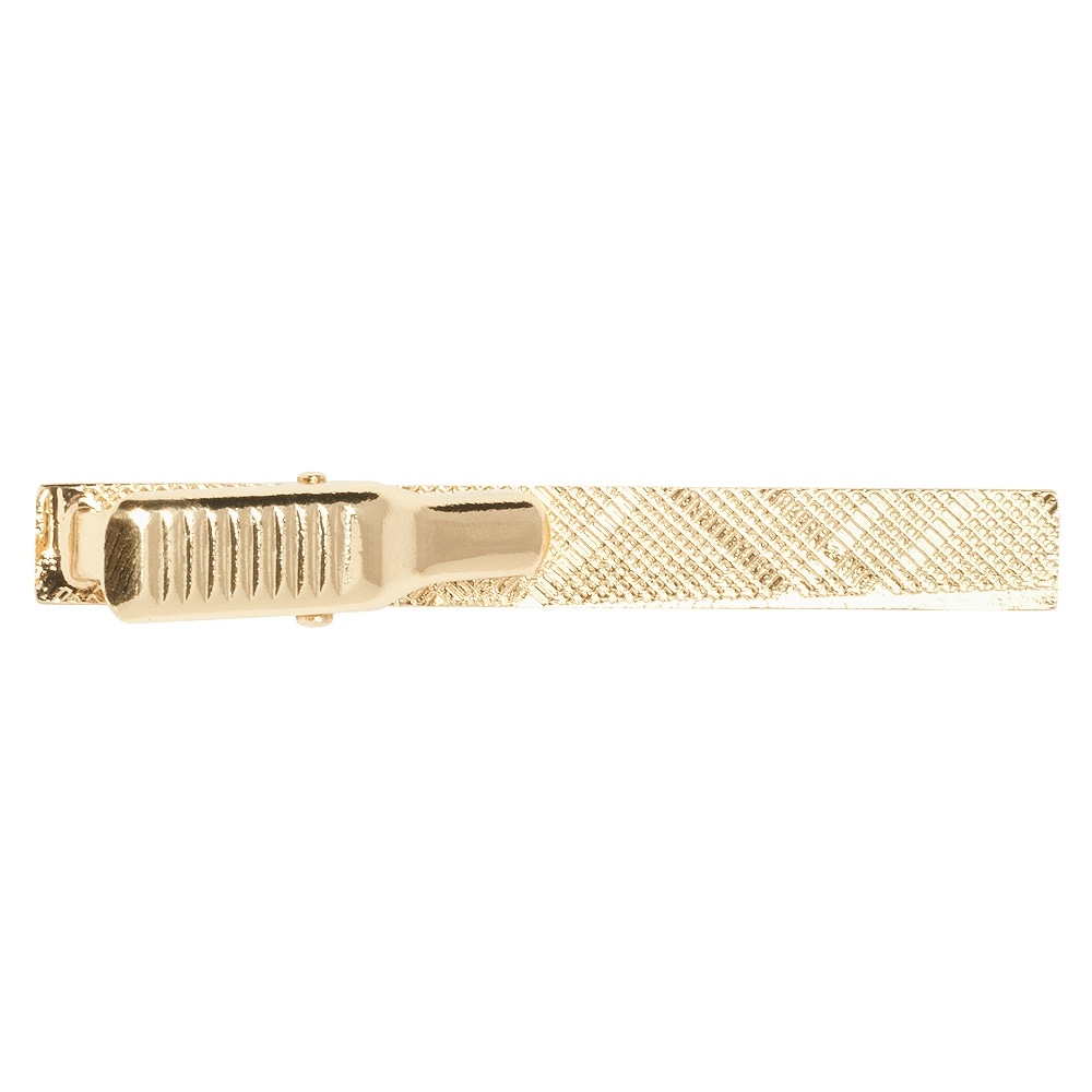 Plain Gold Metal Bar Tie Clip - Free Delivery
