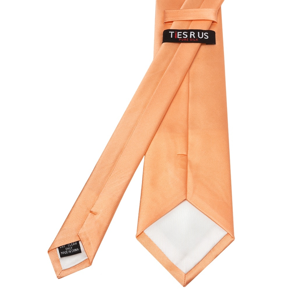 Plain | Peach | Satin Silk | Classic | Men's | Tie