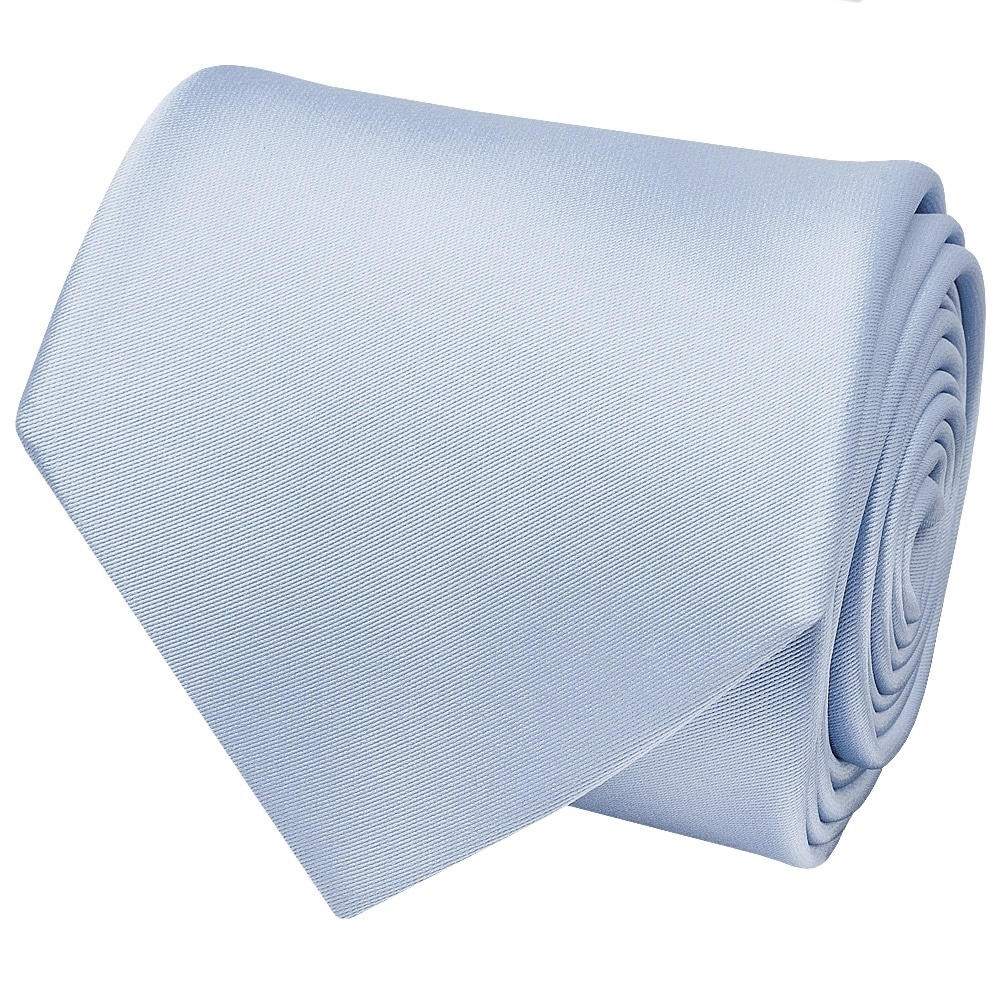 Dusty Blue Satin Mens Classic Tie and Pocket Square Set Free Delivery