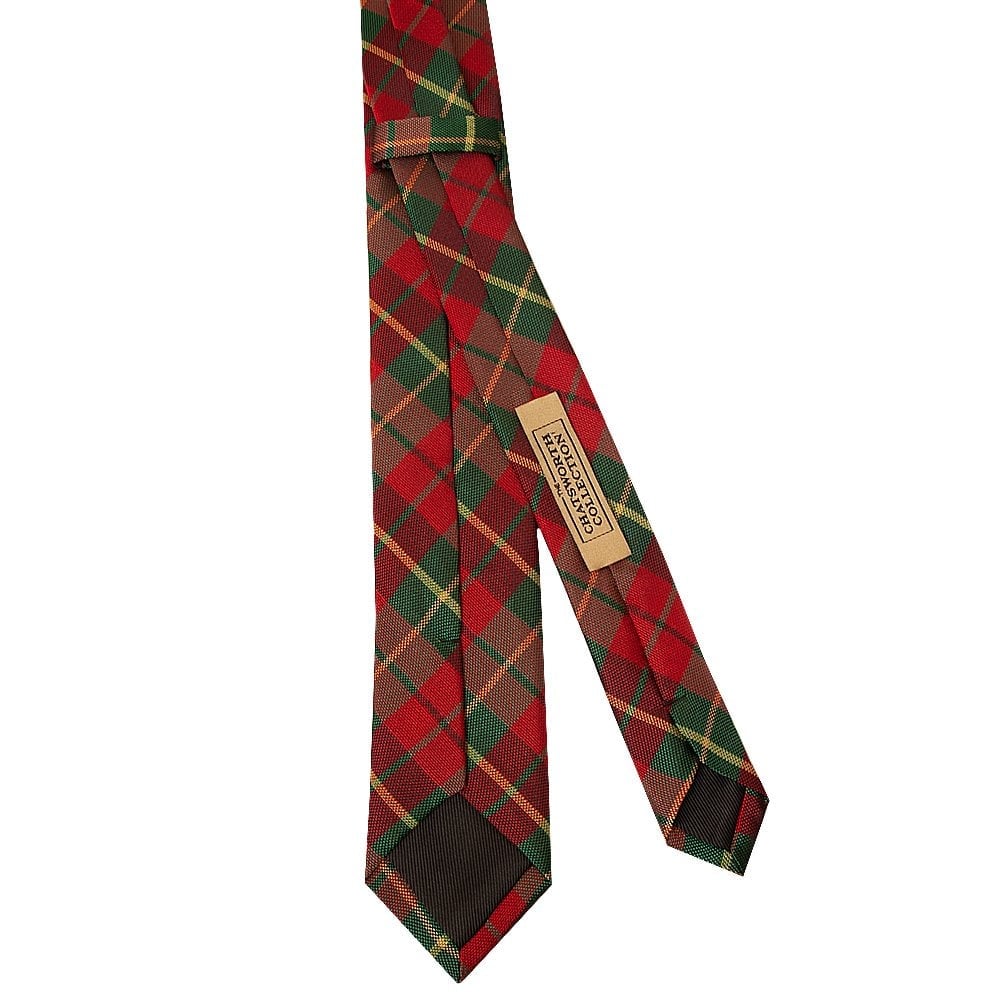 Red and Green | Tartan | Silk | Skinny | Men's | Tie