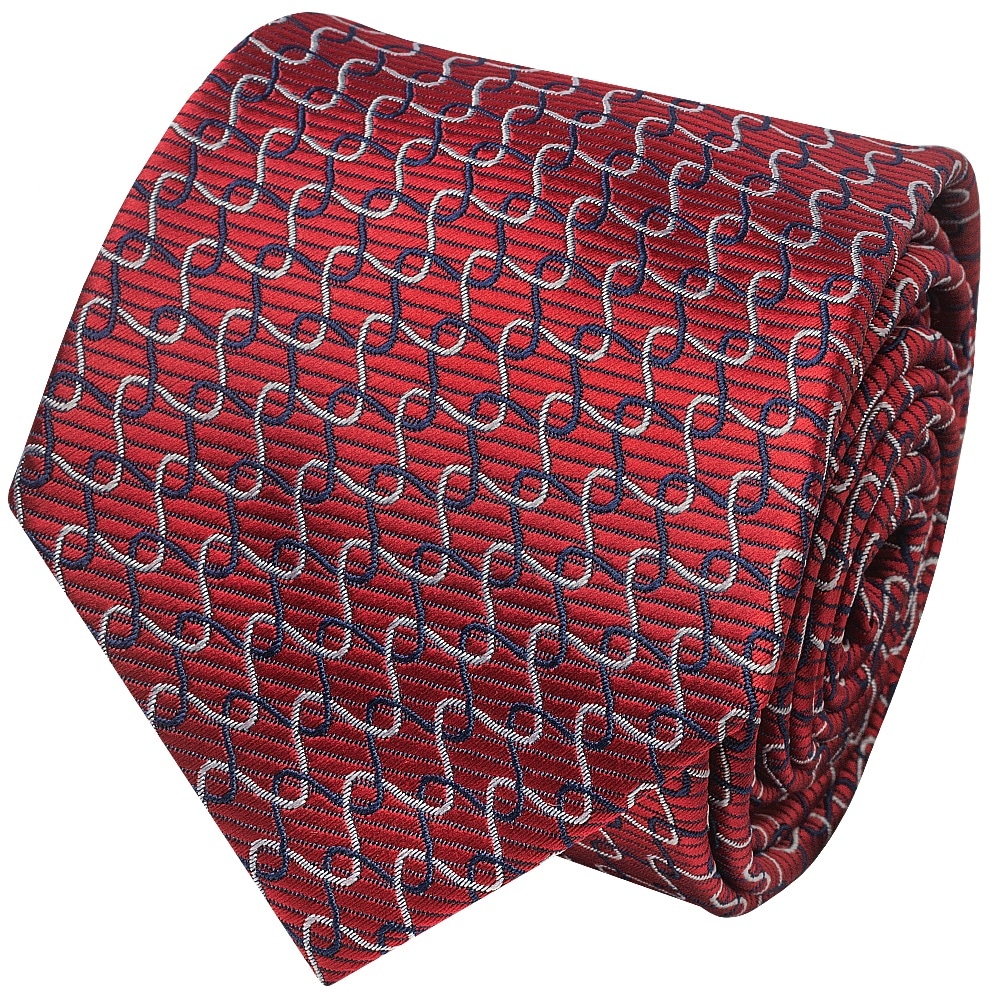 Men's Red Swirl Slim Tie - Free Delivery
