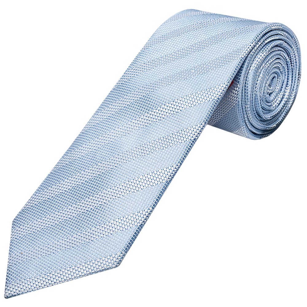 Mens Light Blue Silk Classic Tie Pocket Square and Cufflinks Box Set ...