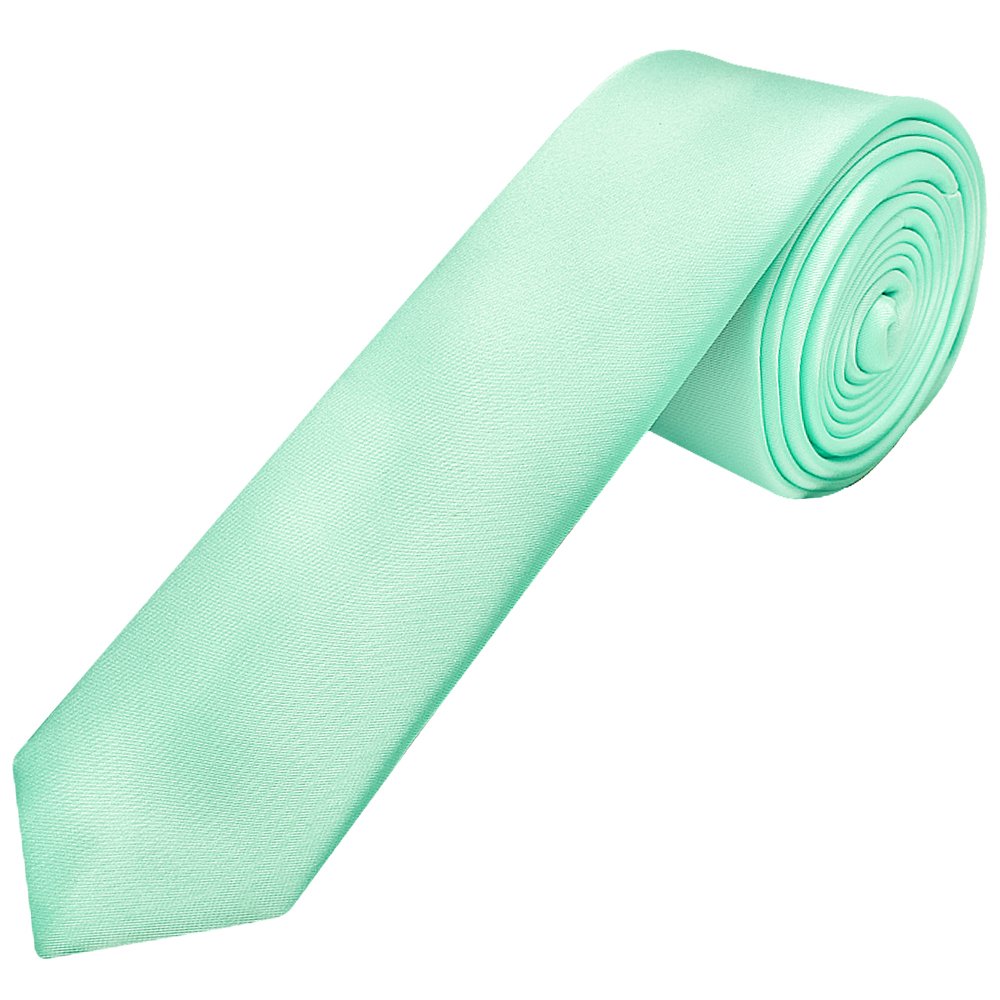 Plain | Mint | Green | Skinny | Boys | Tie and Pocket Square Set