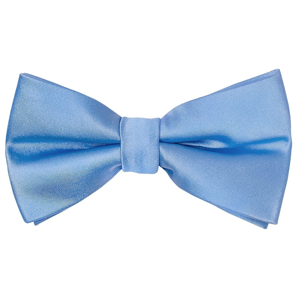 Boys Steel Blue Bow Tie and Pocket Square Set Age 4-7 Free Delivery