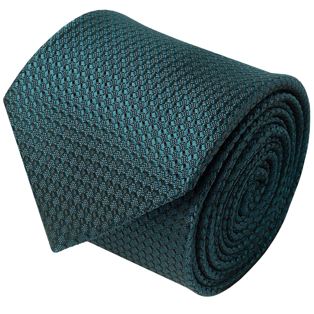 Plain | Teal | Textured | Classic | Mens | Tie and Pocket Square Set